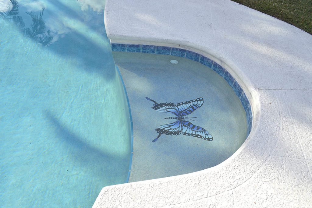 Flutter And Float: Inspiring Butterfly Mosaics For Your Pool - Blue ...